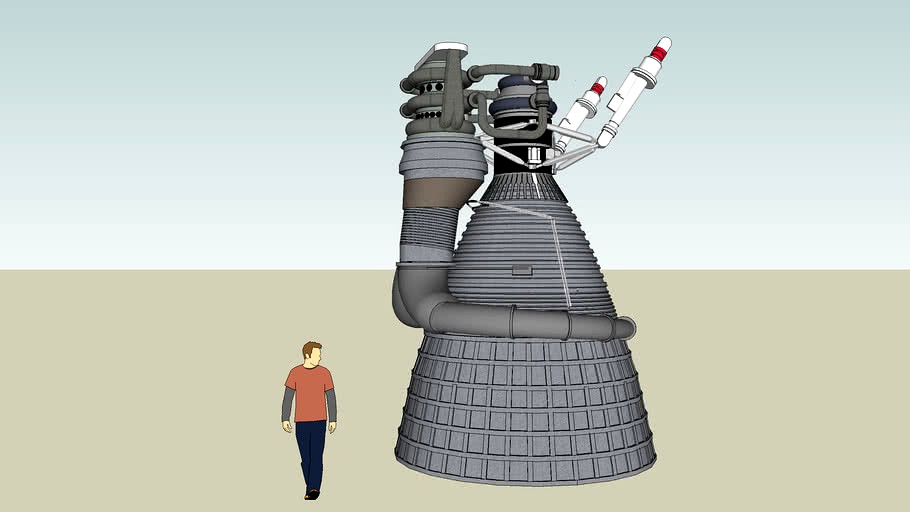 Rocketdyne F-1 Rocket Engine 3d model