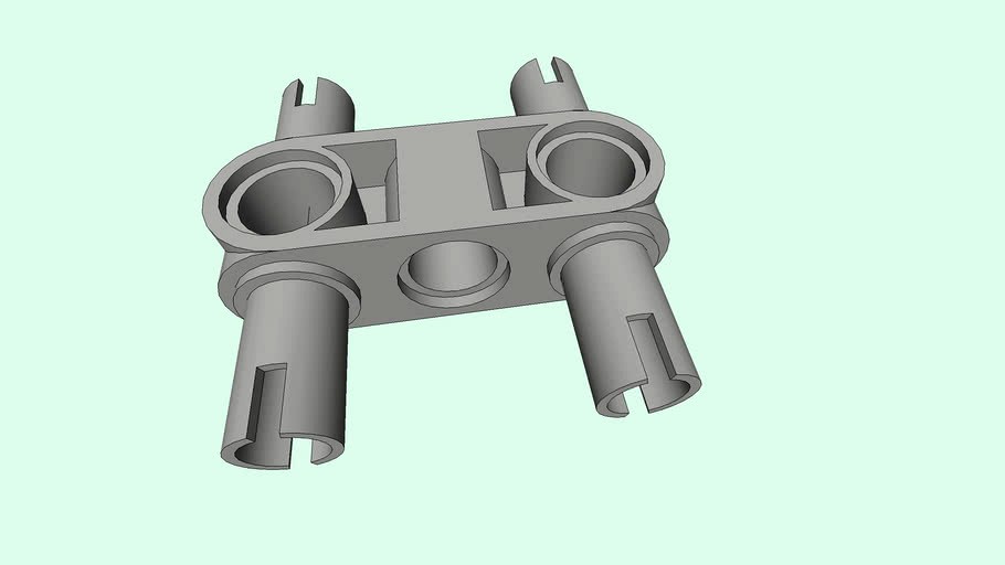 Lego Technic Connector Block 3 Sock 4 Conn 3d model