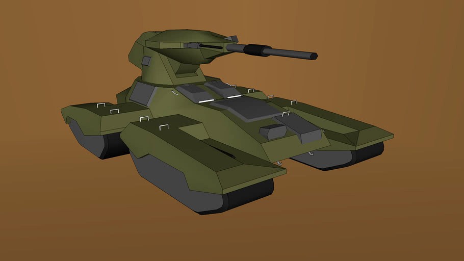 UNSC M808B Scorpion MBT (Main Battle Tank) 3d model