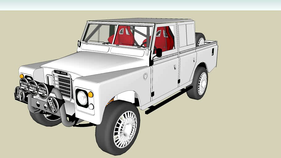 Land Rover Defender 110 Rally Car 3d model