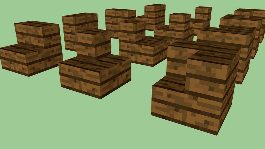 Pine Wood Minecraft Stairs (all types) Fit with Zapperier By Fireraven ...
