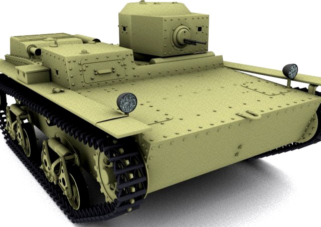 T 38 tank 3D Model