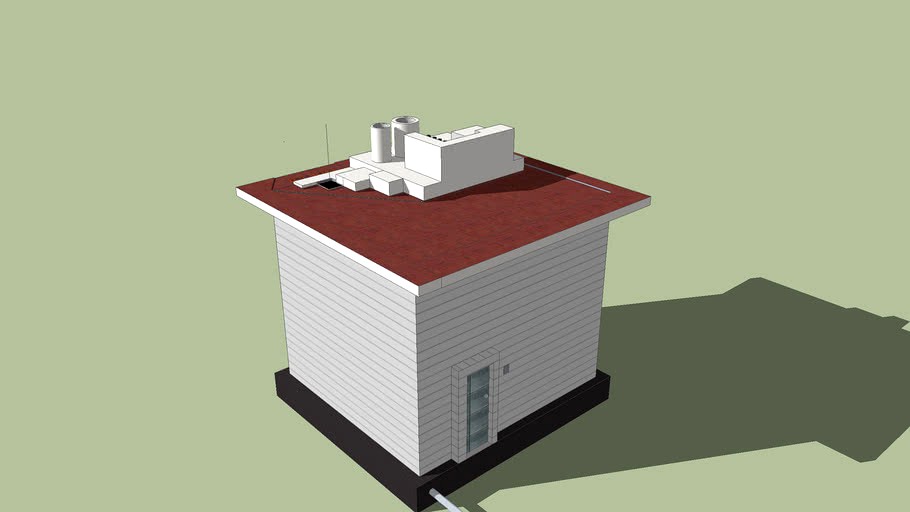 Power transformer building 3d model