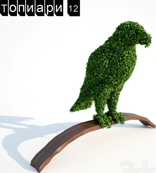 Eagle topiary 3d model