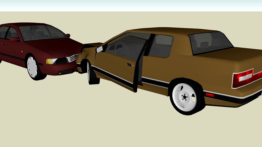 Car Accident 3d model