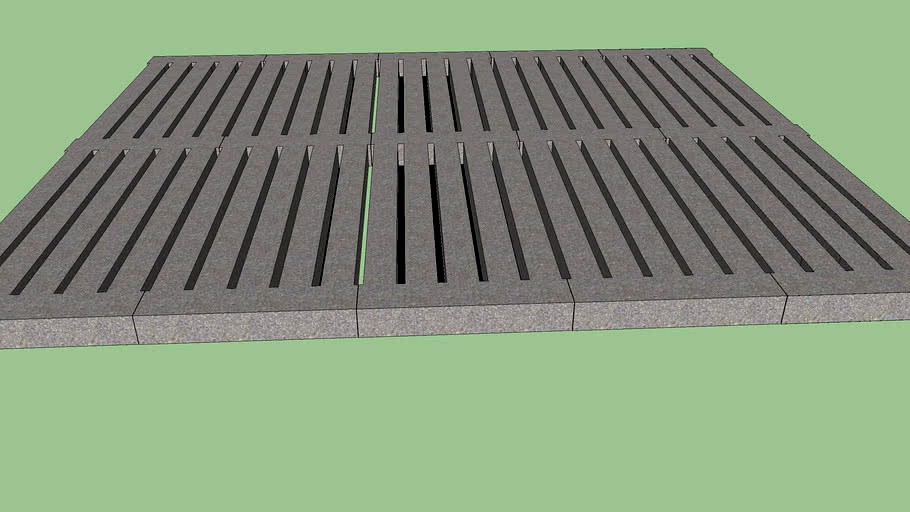 Roostervloer, 5 platen 3d model