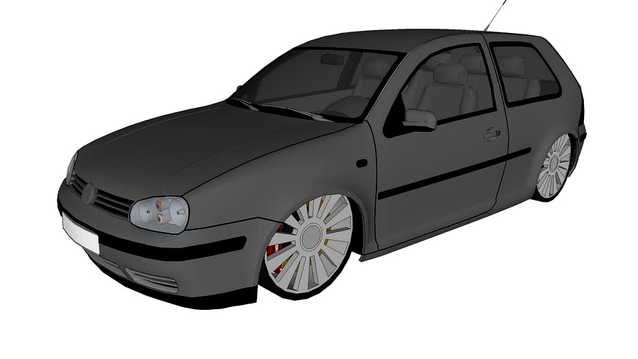 vw golf 4 3d model