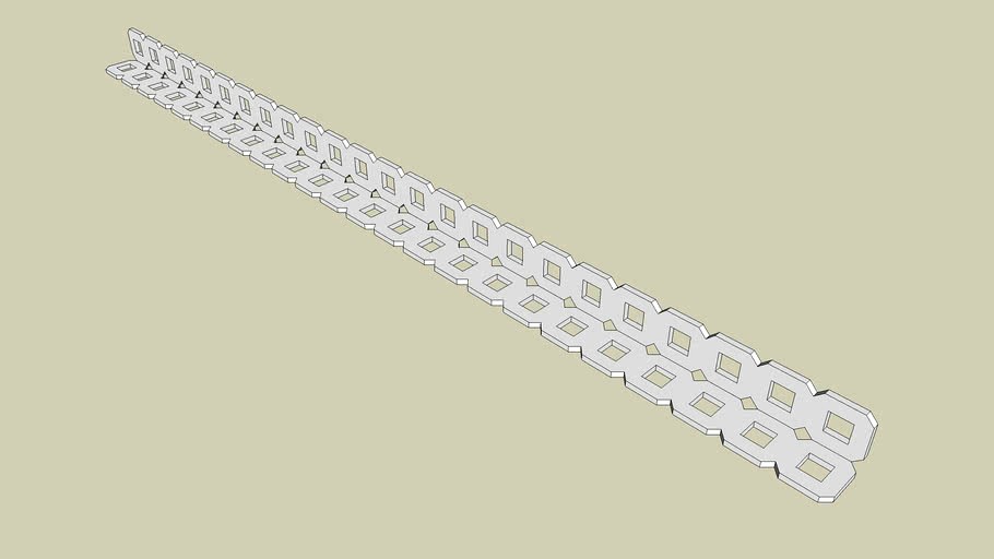 VEX Robotics 12'x0.5' Angle 1x1 Rail 3d model