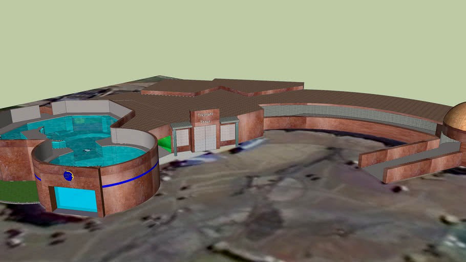 SeaWorld San Diego Commerson Dolphin Exhibit 3d model