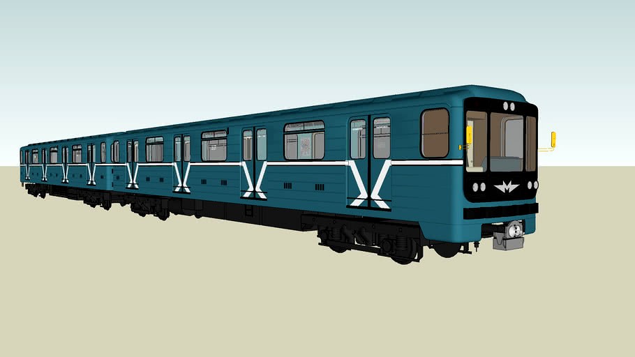 Moscow metro train type 81-717.5/81-714.5 3d model