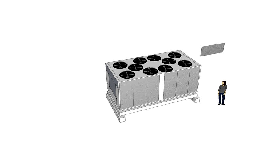 Rooftop Ventilation unit 3d model