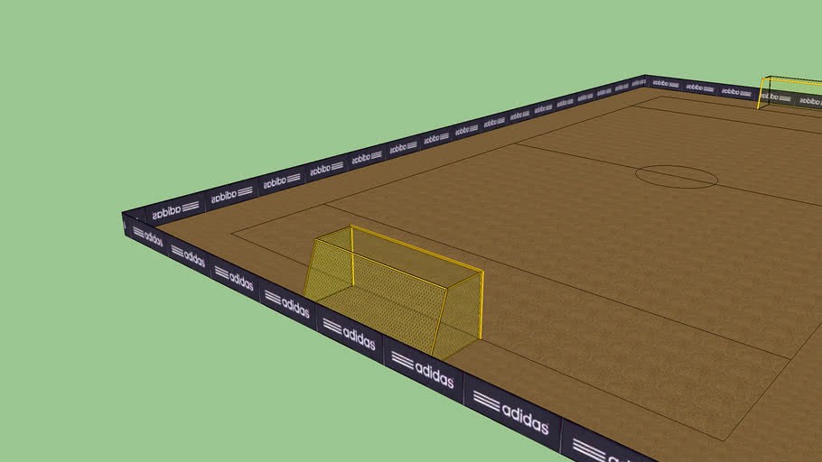 campo de futebol de areia 3d model