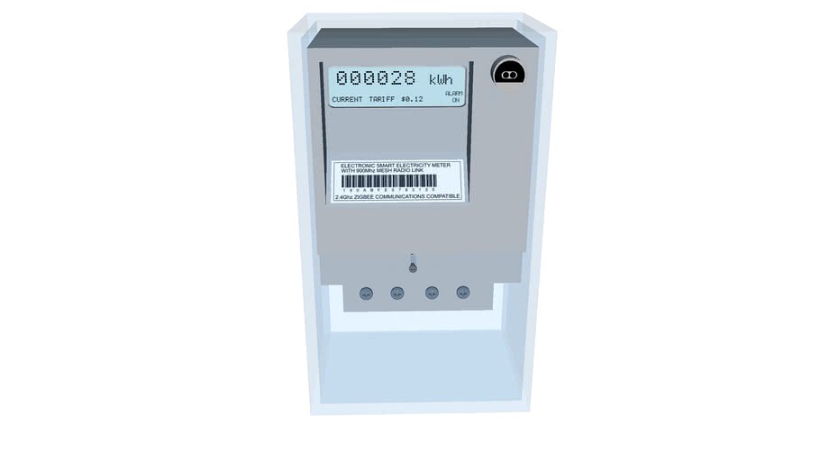 Electrical smart meter 3d model