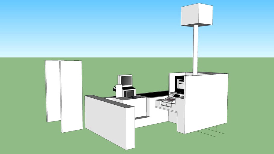 Cashier 3d model