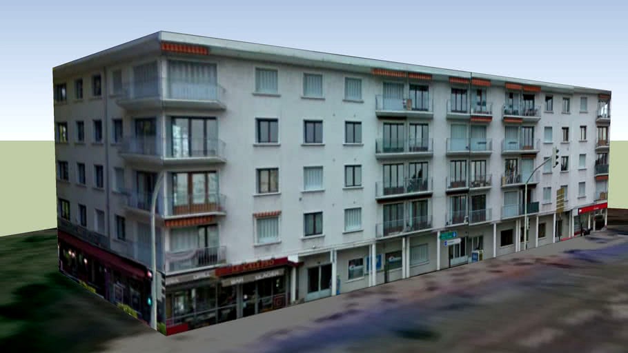 immeuble pres du lac d'annecy et de l'Impérial palace 3d model