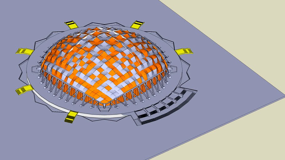 Palacio de los Deporte Mexico D.F. 3d model