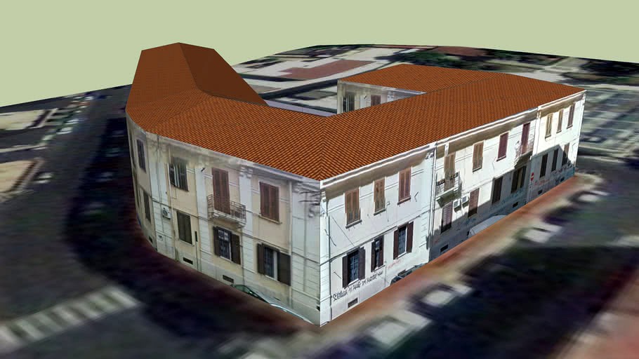 Blocco 1 - Piazza Pitagora 3d model