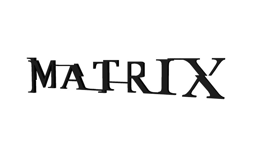 The Matrix logo. 3d model