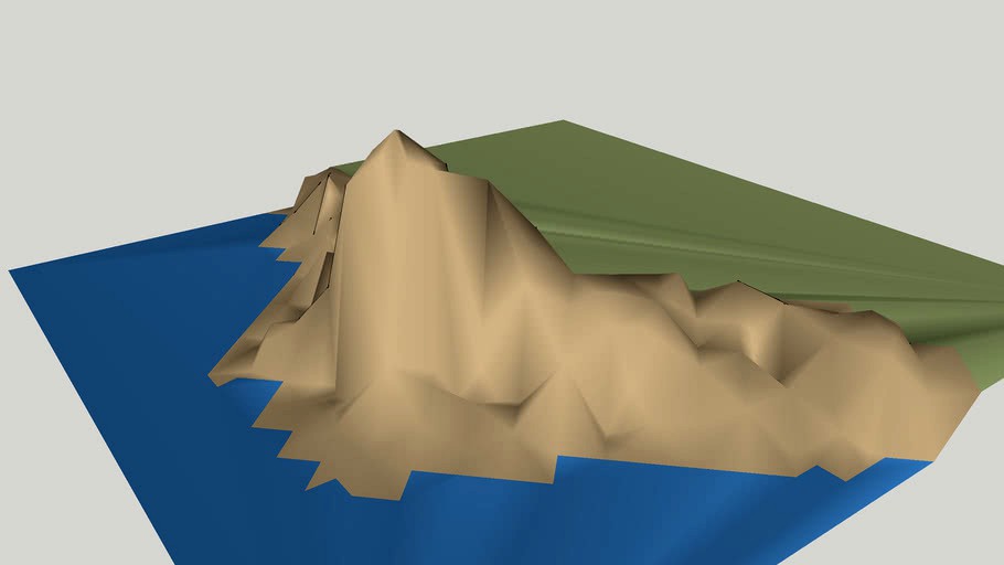 Water Side Raised Plateau 3d model