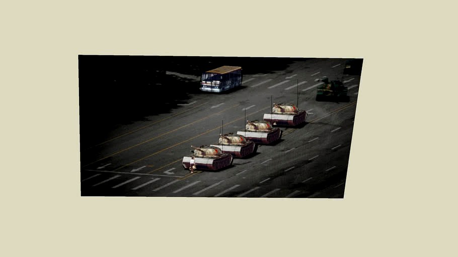 Tiananmen Square - Tank Man 3d model