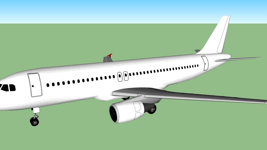 Template - Airbus A320-200 (v.3) 3d model