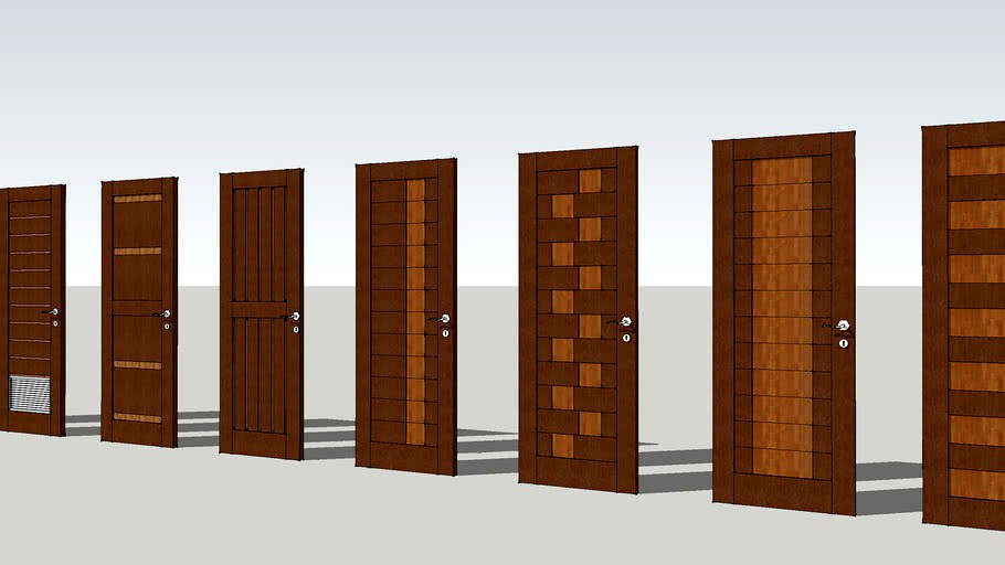 modern Doors 3d model