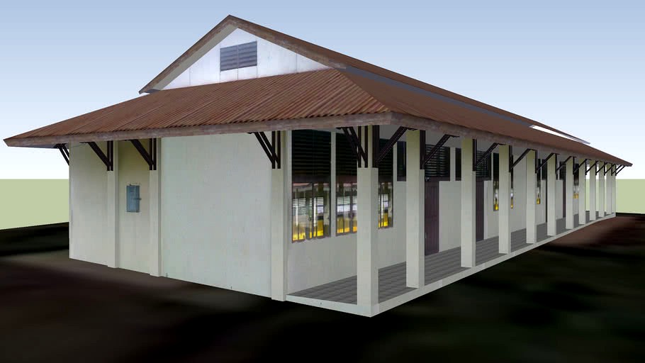 Gedung B, Ruang kelas 3d model