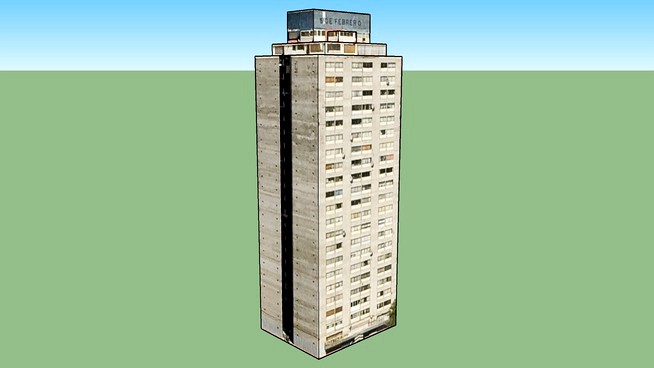 Torre 5 De Febrero, Nonoalco Tlatelolco, Ciudad de México, DF, México 3d model
