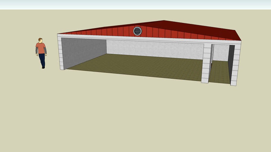 Starter 3 Car Garage 3d model