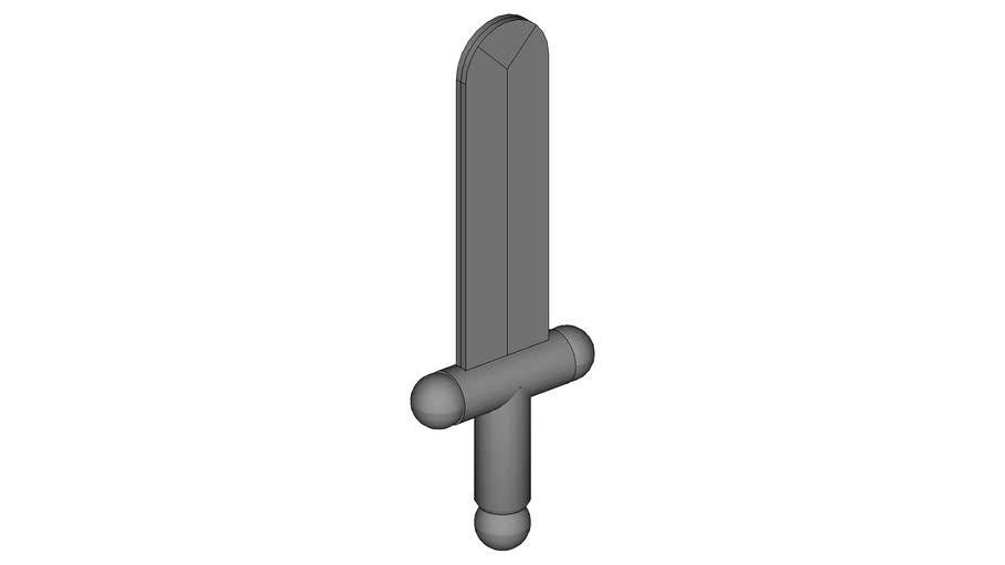 Traditional Lego Sword 3d model