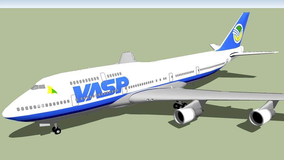 Boeing 747/400 VASP 3d model