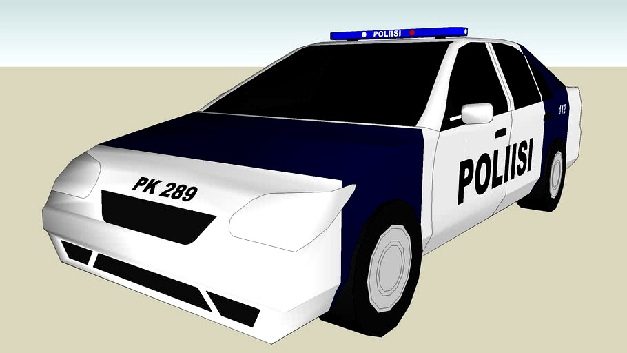 finnish police car 3d model