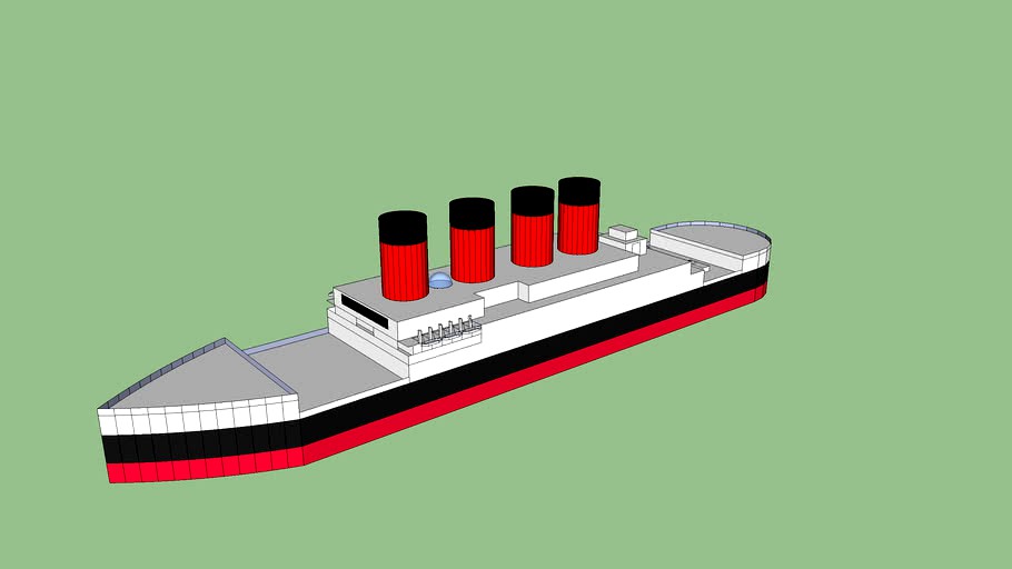 Simple Titanic (unfinished) 3d model