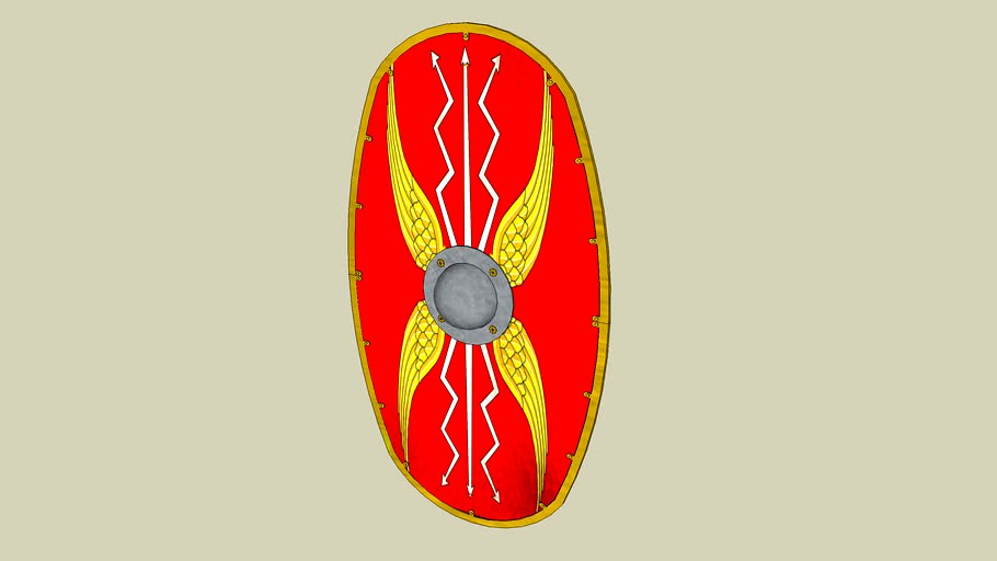 The Roman Cavalry - Oval Shield (1st and 2nd Century AD) - Pattern 2 3d ...