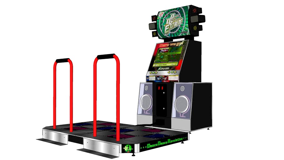 DDR Extreme Arcade Cabinet 3d model
