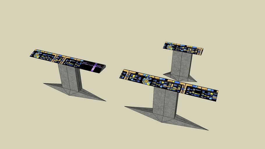 Star Trek style Control Consoles 3d model