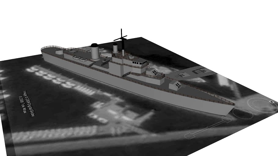 USS Laffey (DD-724) 3d model
