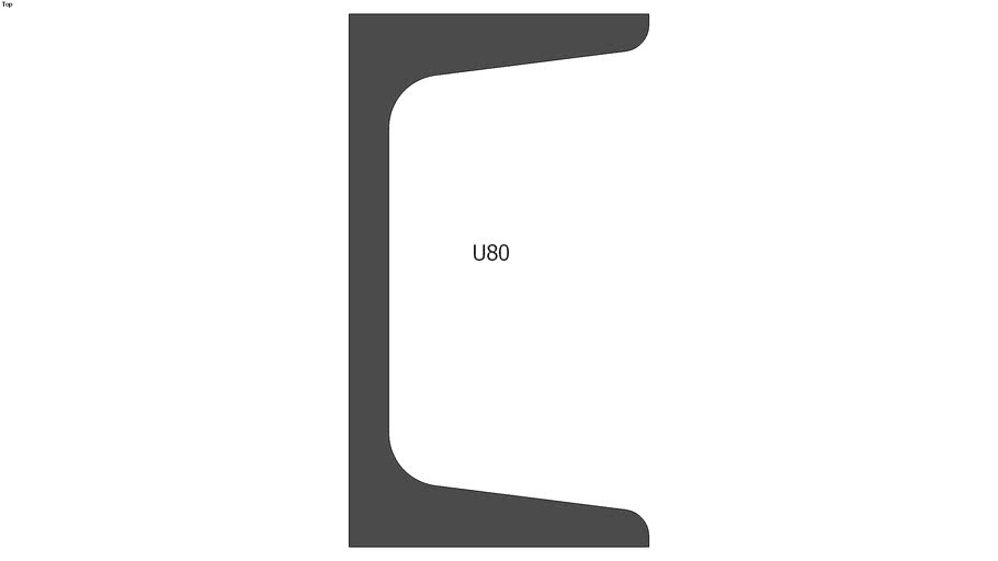 U80 Stahlprofil / Steel Profile 3d model