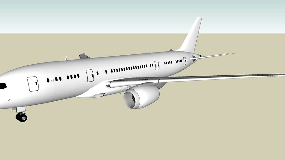 Boeing 787 Dreamliner Template 3d model