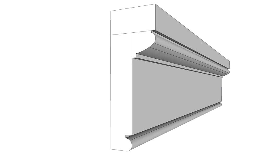 Greek Revival Casing Build Up 3d model