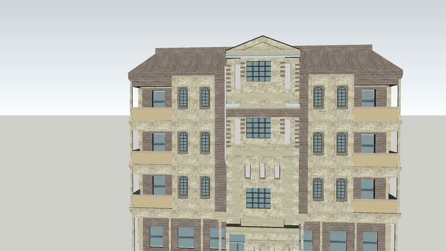 Small Luxury Suite Apartment Building 3d model