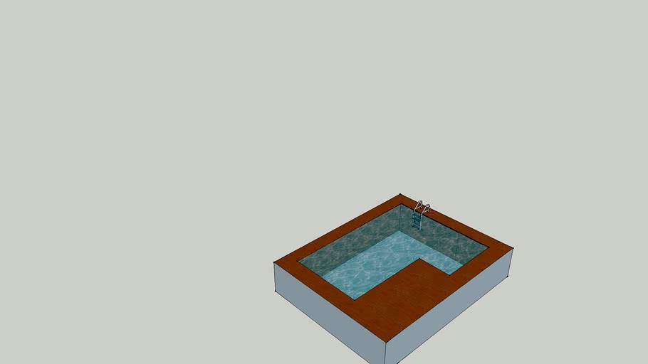 the l shaped pool 3d model