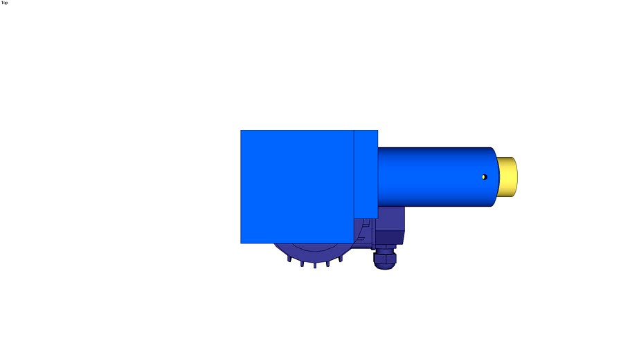 Actuator with integrated limit switches 3d model