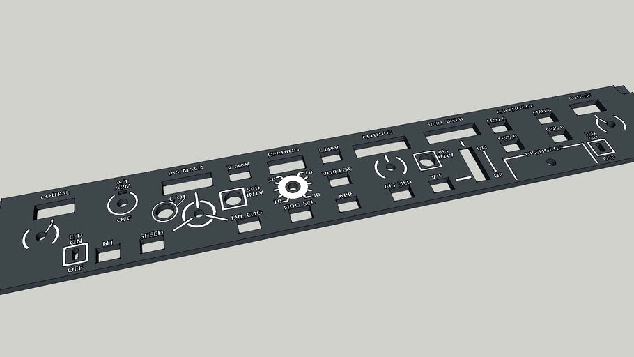 Boeing 737NG MCP plans 3d model