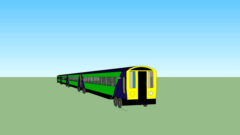 Irish rail Commuter Train 3d model