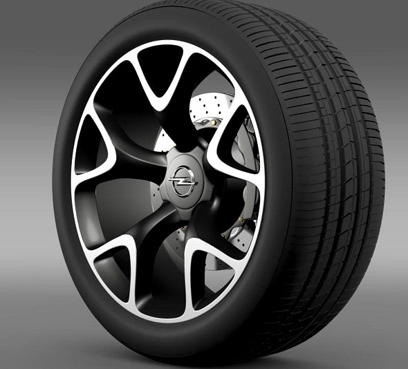 Opel Insignia OPC Concept wheel 3d model