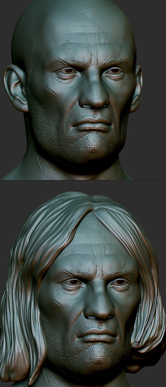 Bad guy head Zbrush Sculpt 3d model