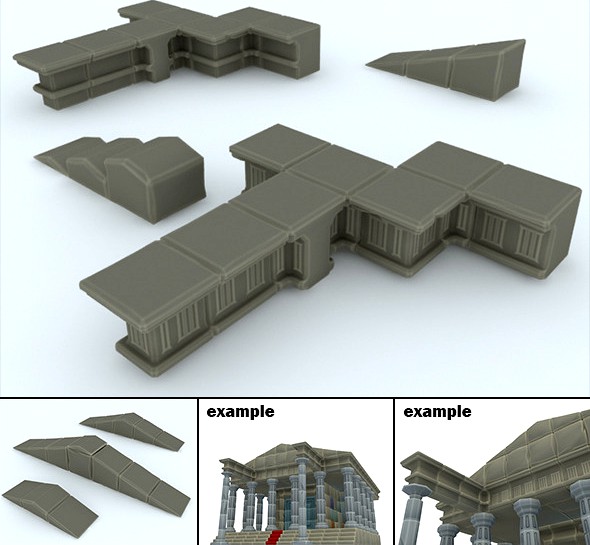 Cube Loader (3) > roof and eaves. 3d model