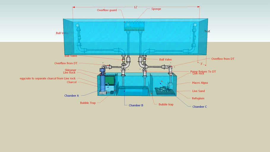 Proposed Custom Fishtank 3d model