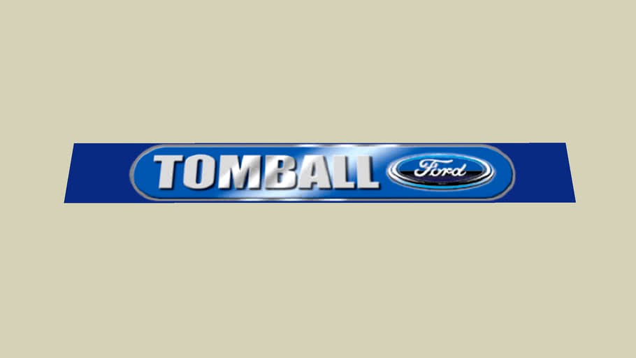 Tomball Ford Logo 2D 3d model